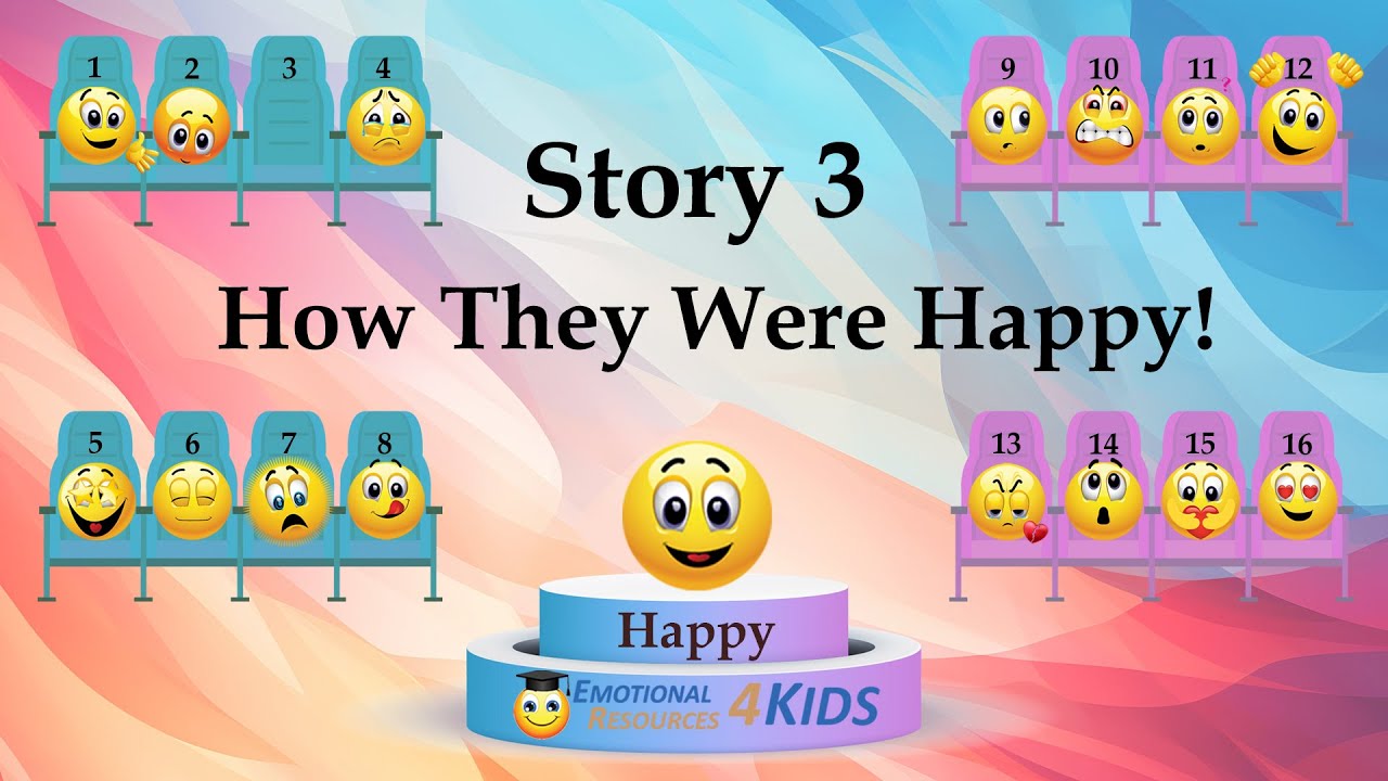 EMOTION HAPPY IN THE STORY WITH QUESTIONS. FOR LESSONS "FEELINGS AND ...
