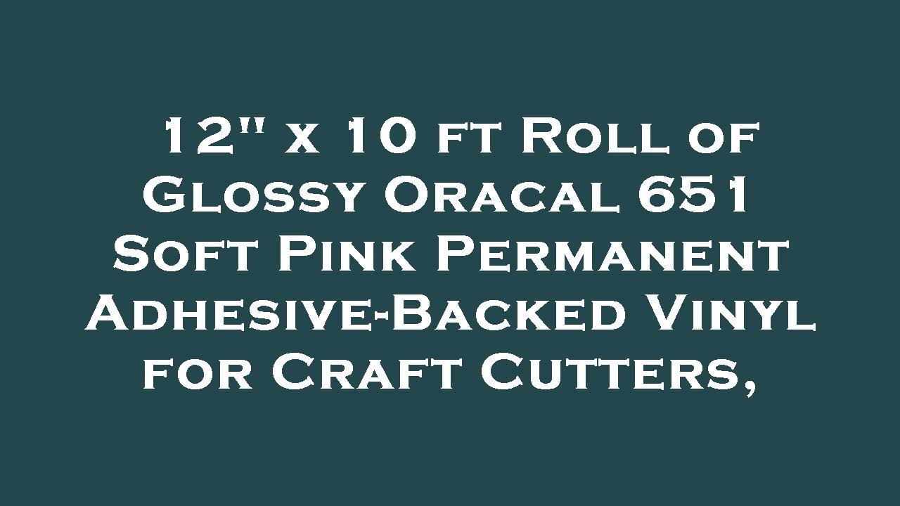 12" x 10 ft Roll of Glossy Oracal 651 Soft Pink Permanent Adhesive ...