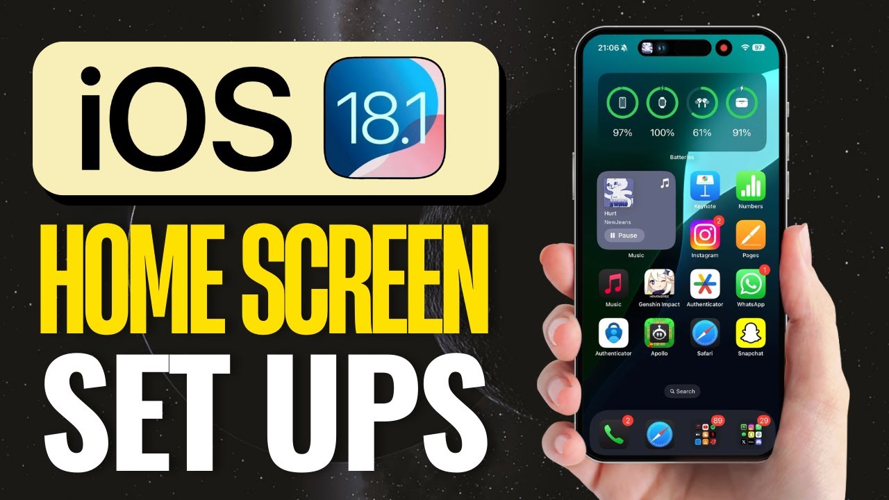 iOS 1ios 18 1 Home Screen organization tips - YouTube