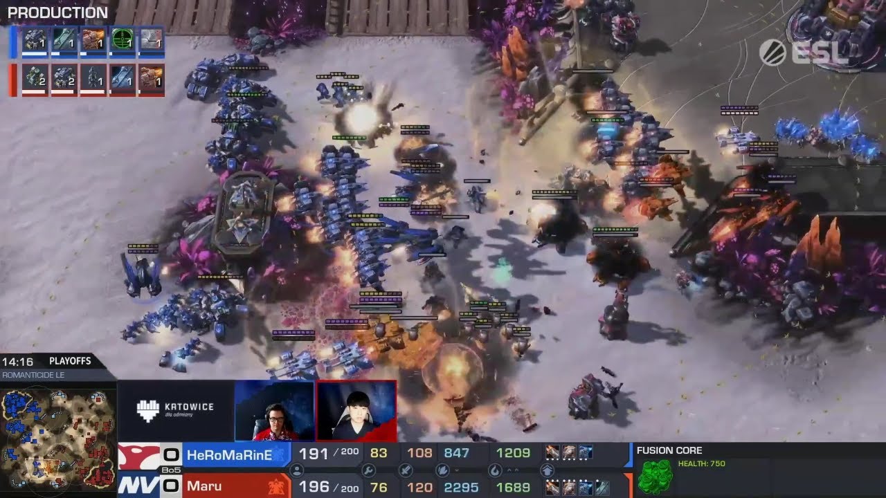 StarCraft 2 IEM Katowice 2021: Playoffs Maru vs HeroMarine - YouTube