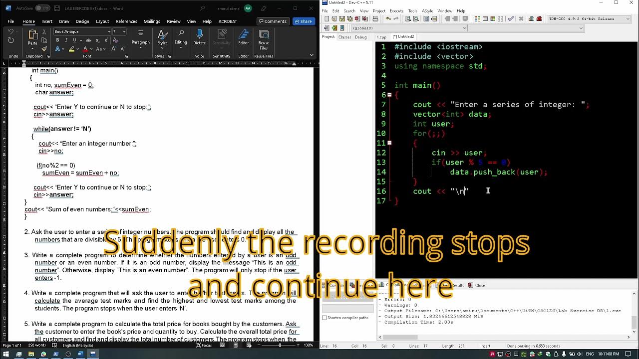 Lab Exercise 8 | CSC126 - YouTube