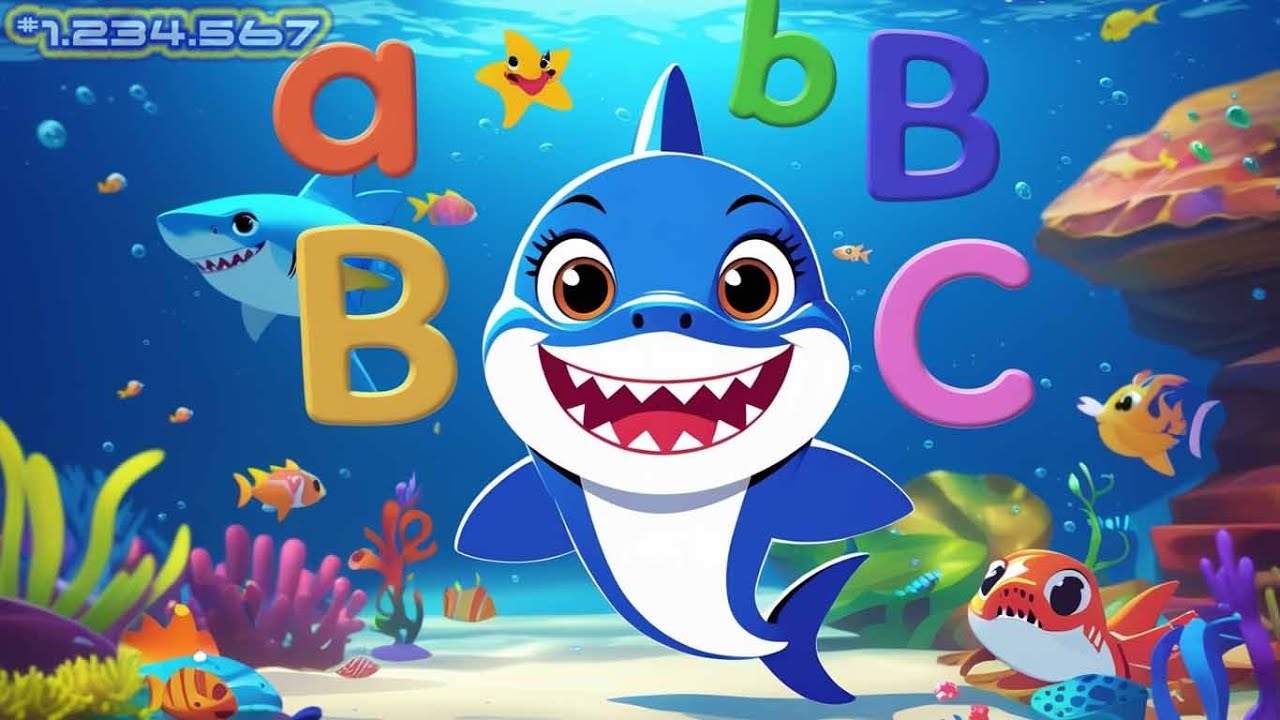 Baby Shark Learns Alphabet ABC | ABCD Song | Nursery Rhymes | Phonics ...