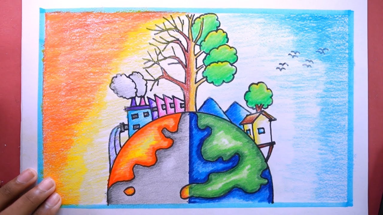 Drawing world environment/How To Draw Save Environment Save Earth/Save ...