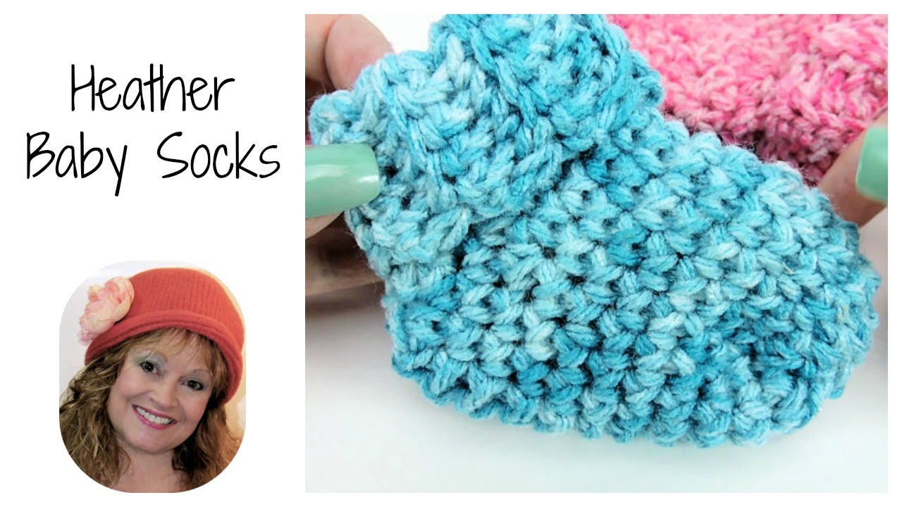 Heather Baby Socks Free Crochet Pattern - YouTube
