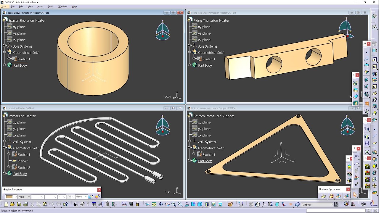 CATIA V5-6R2017 - HEATING SYSTEM - PART 2 - COFFEE MACHINE - YouTube