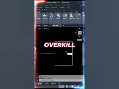 04 Overkill Command in CAD⚡️| @SoftwareTricks123 | #shorts #viral #trending | - YouTube