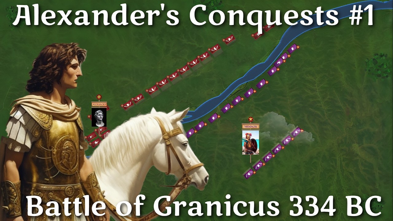 Battle of Granicus 334 BC, mapped - Alexander the Great Conquests ...
