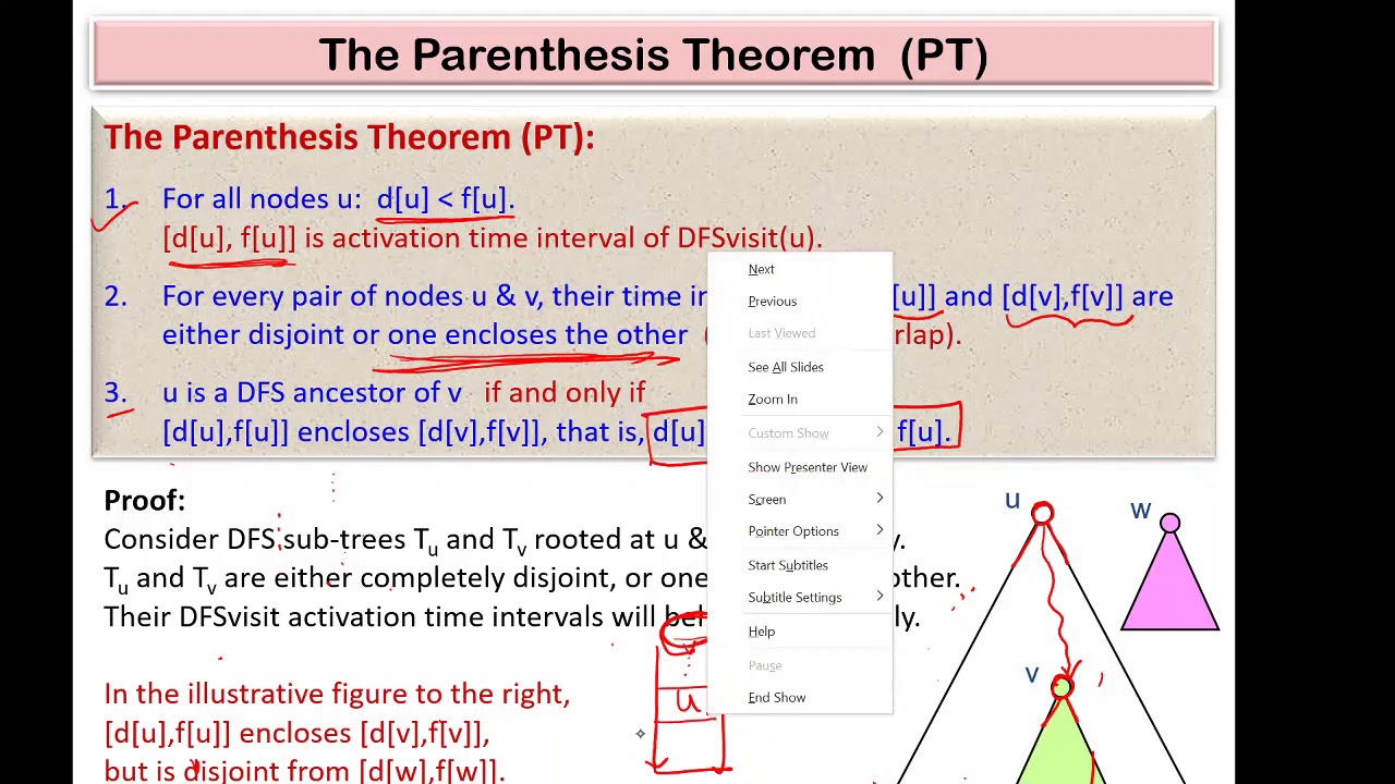PT & WPT Theorem DFS Part 3 - YouTube