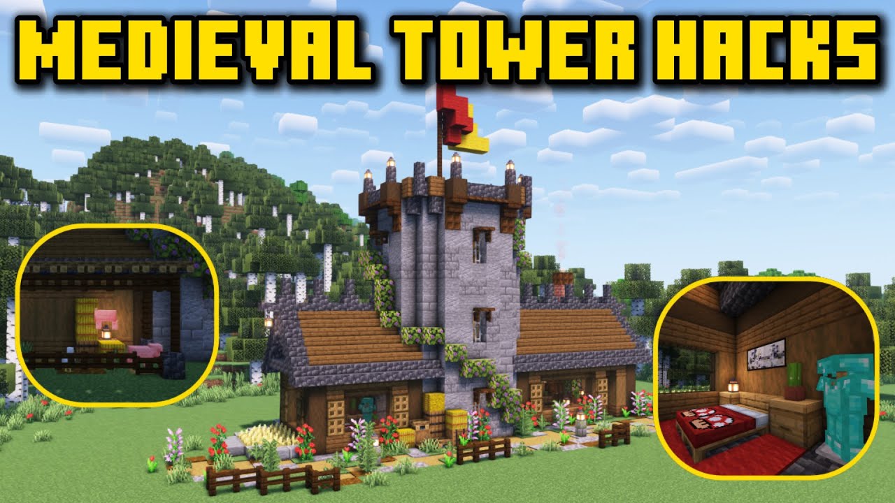 Minecraft: EASY Starter Medieval Castle for Survival [Tutorial] - YouTube