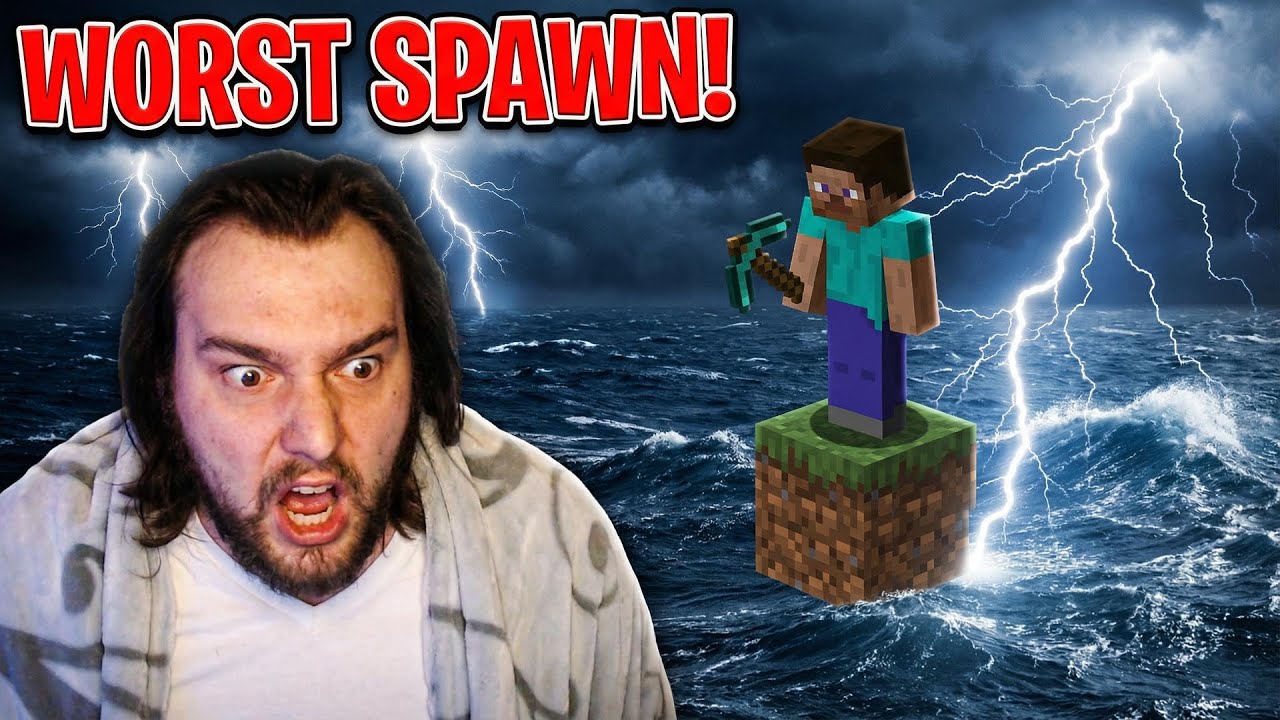 I'd go with "This Impossible Minecraft Spawn BROKE ME ⛈️". - YouTube