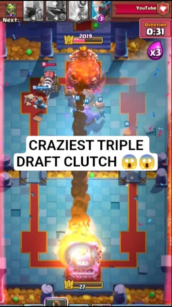 Craziest *TRIPLE DRAFT* Clash Royale game 😱 - YouTube