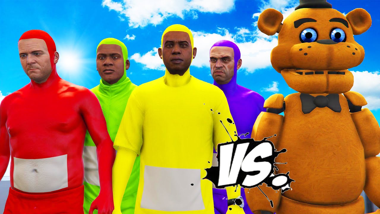 TELETUBBIES TEAM VS FREDDY FAZBEAR (Five Nights at Freddy's) - GREAT ...