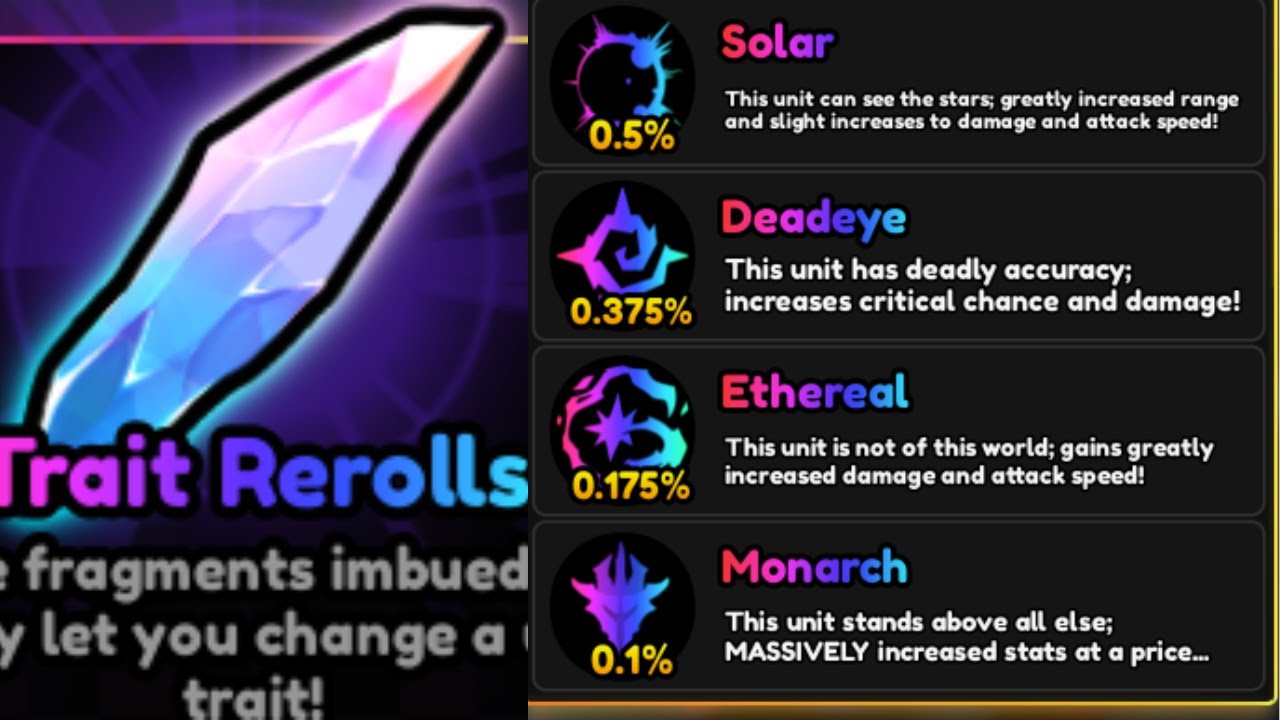 How to get every trait reroll in Anime Vanguards - YouTube