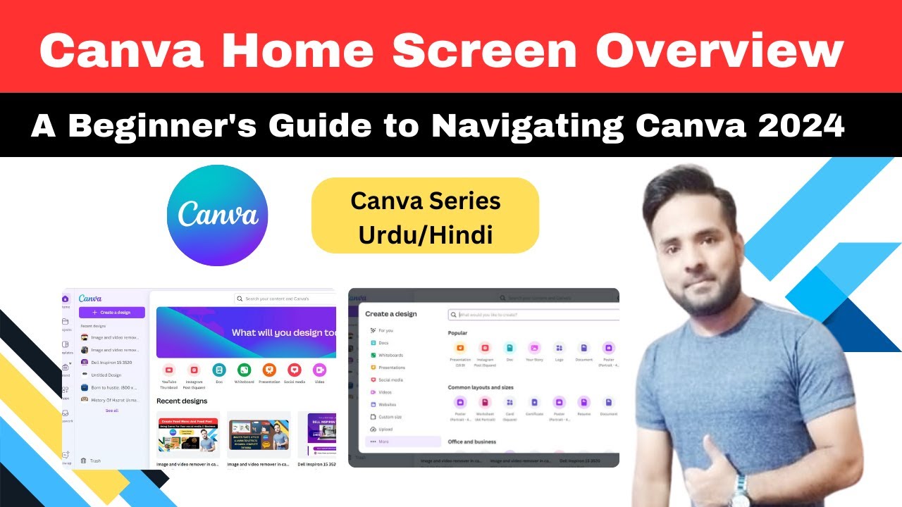Canva Home Screen Overview A Beginner's Guide to Navigating Canva 2024 ...