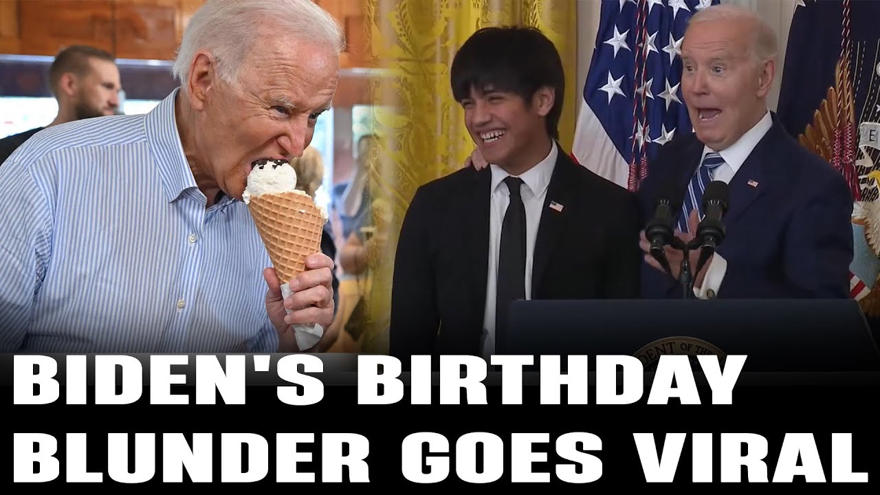 Biden's Birthday Blunder Sparks Social Media Frenzy - YouTube