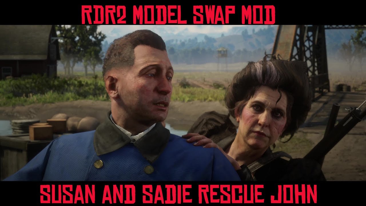 Susan and Sadie Rescue John: Red Dead Redemption 2 Model Swap Modding ...