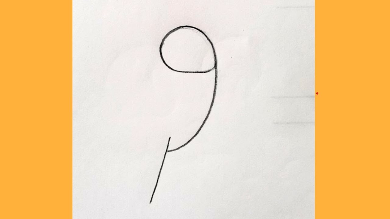 How to draw parrot with 9 number/Parrot Drawing Using Number 9 Easy ...