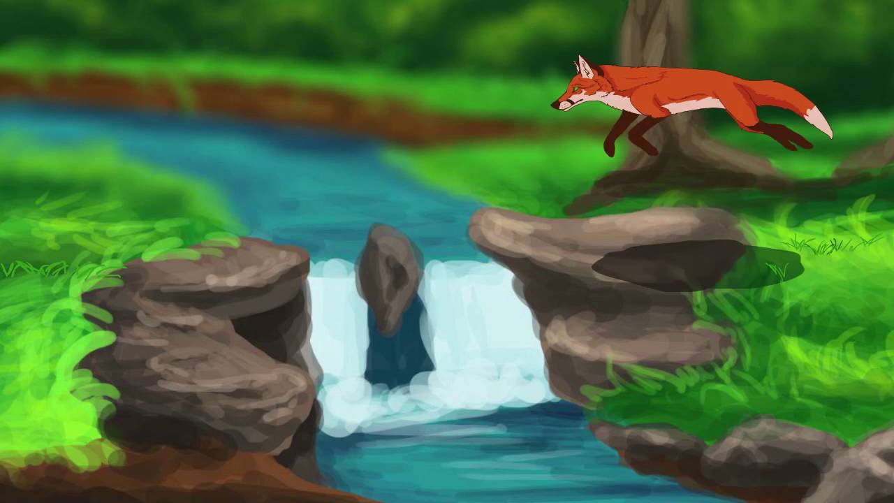 Fox Jump Animation - YouTube