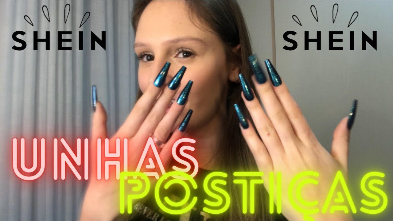 UNHAS POSTIÇAS DA SHEIN | COMO COLAR UNHAS POSTIÇAS DE MODO DURADOURO ...