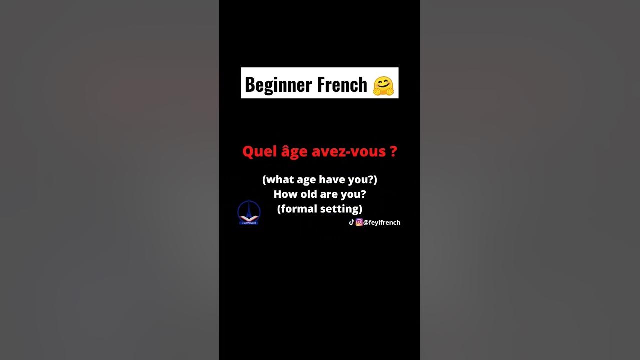 Say Your Age In French learnfrench french learnenglish english say-your-age-in-french-learnfrench-french-learnenglish-english