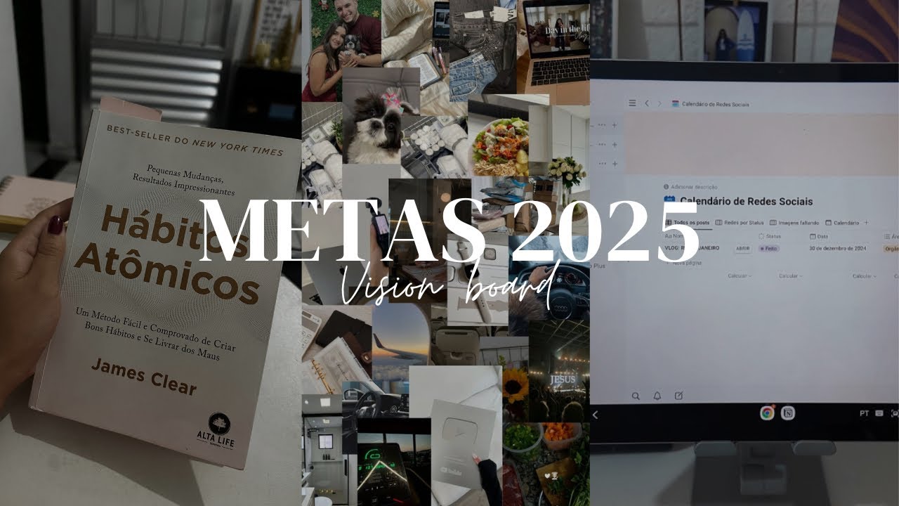 METAS 2025 | VISION BOARD | 20 LIVROS | ROTINA - YouTube