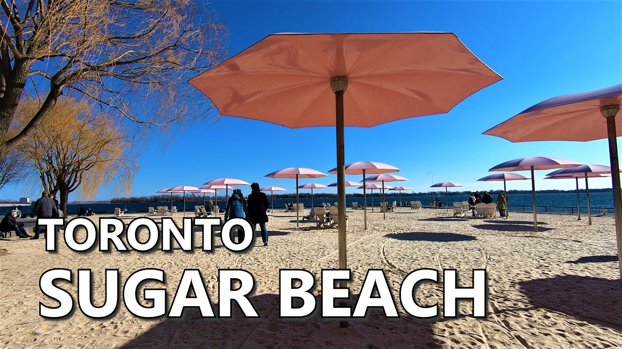 [4K] 🇨🇦 Toronto Walk - Sugar Beach | Urban beach at Waterfront ...