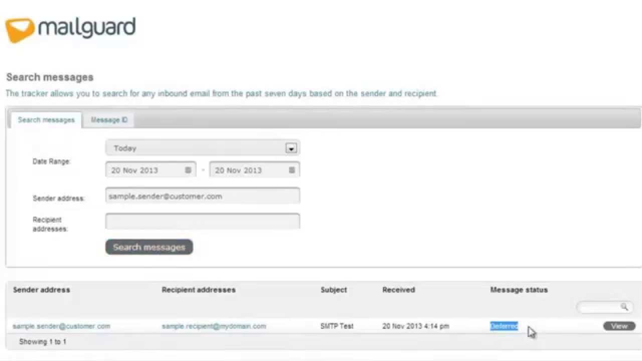 MailGuard Managed Console - How to use 'Email Tracker' - YouTube