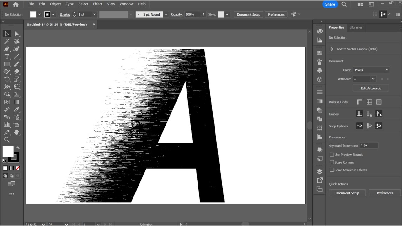 How to apply dispersion effect in Adobe Illustrator | Dispersion Text ...
