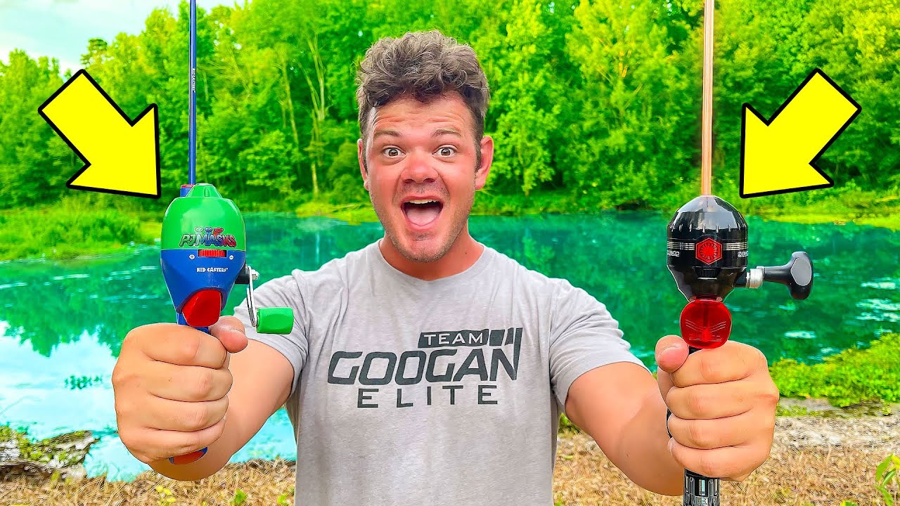 1v1 Kid Casters Fishing Challenge! (Sinkhole Fishing!) - YouTube