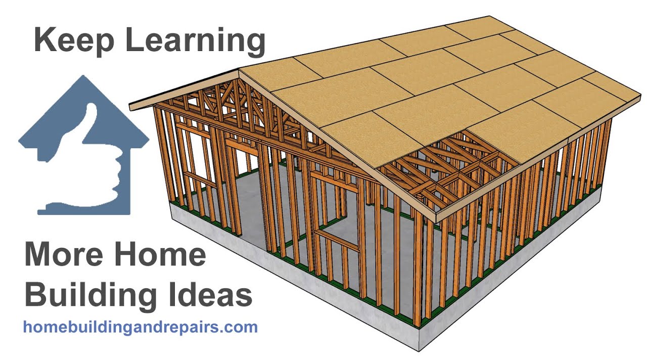 Gable Roof Truss, Sheathing And Fascia For 625 Square Feet Two Bedroom ...