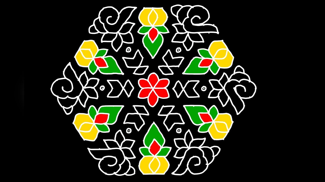 21 to 11 Navaratri special rangoli design | festival special rangoli ...