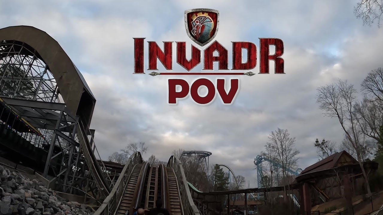 InvadR POV (Back Row), Busch Gardens Williamsburg GCI Wood Coaster ...