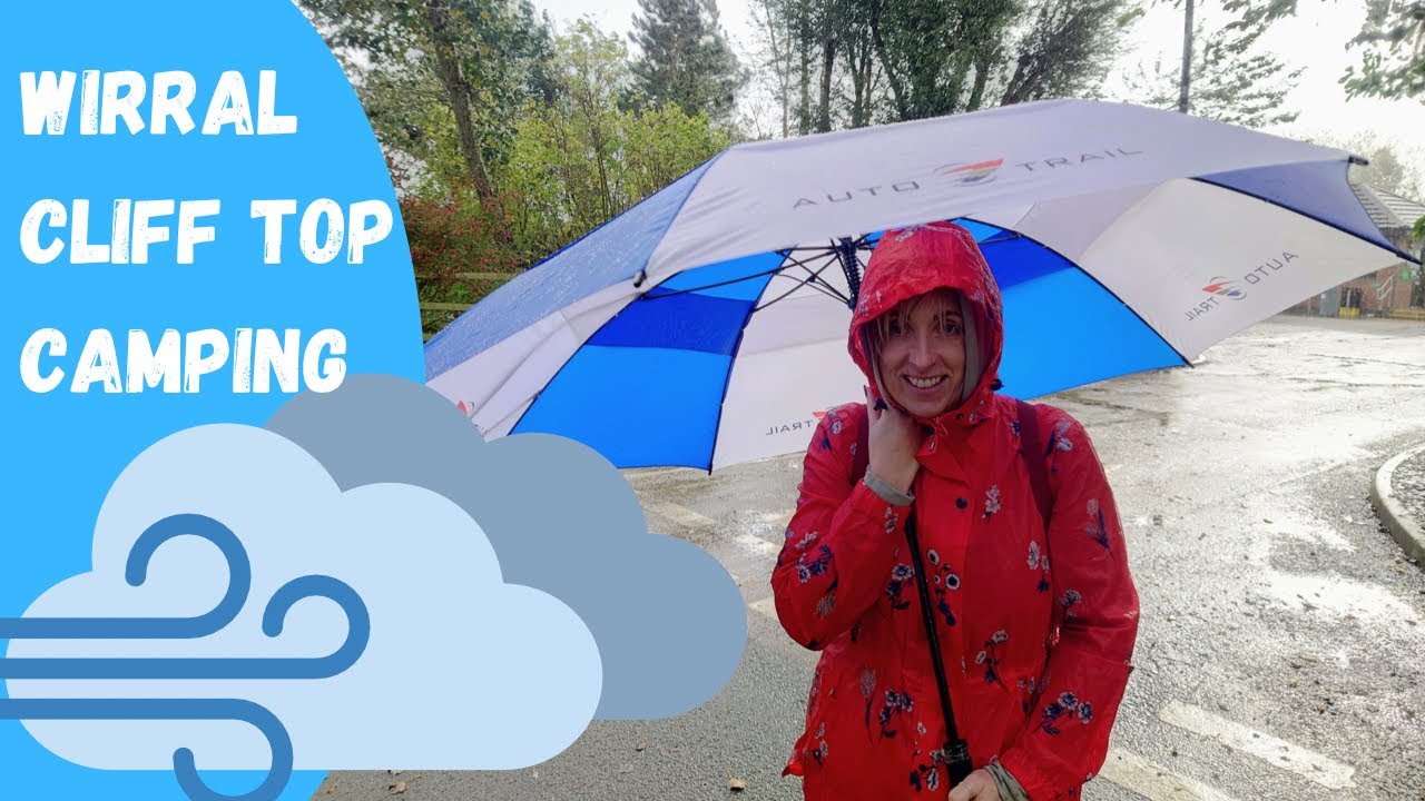 Windy Wirral Beach & CLIFF TOP Camping - YouTube