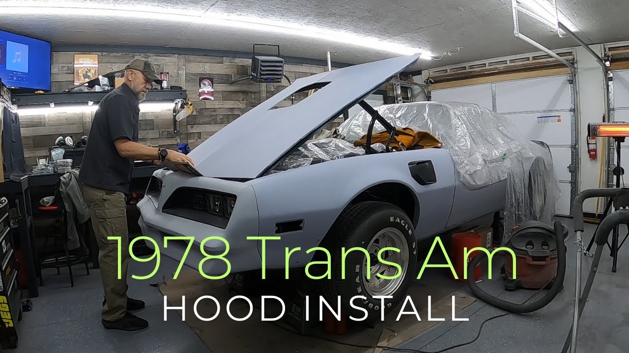 Wrestled with 1978 Trans AM Hood - YouTube