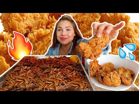 Nuclear Black Bean Noodles & KFC 먹방 Mukbang | Sticky Eating Sounds
