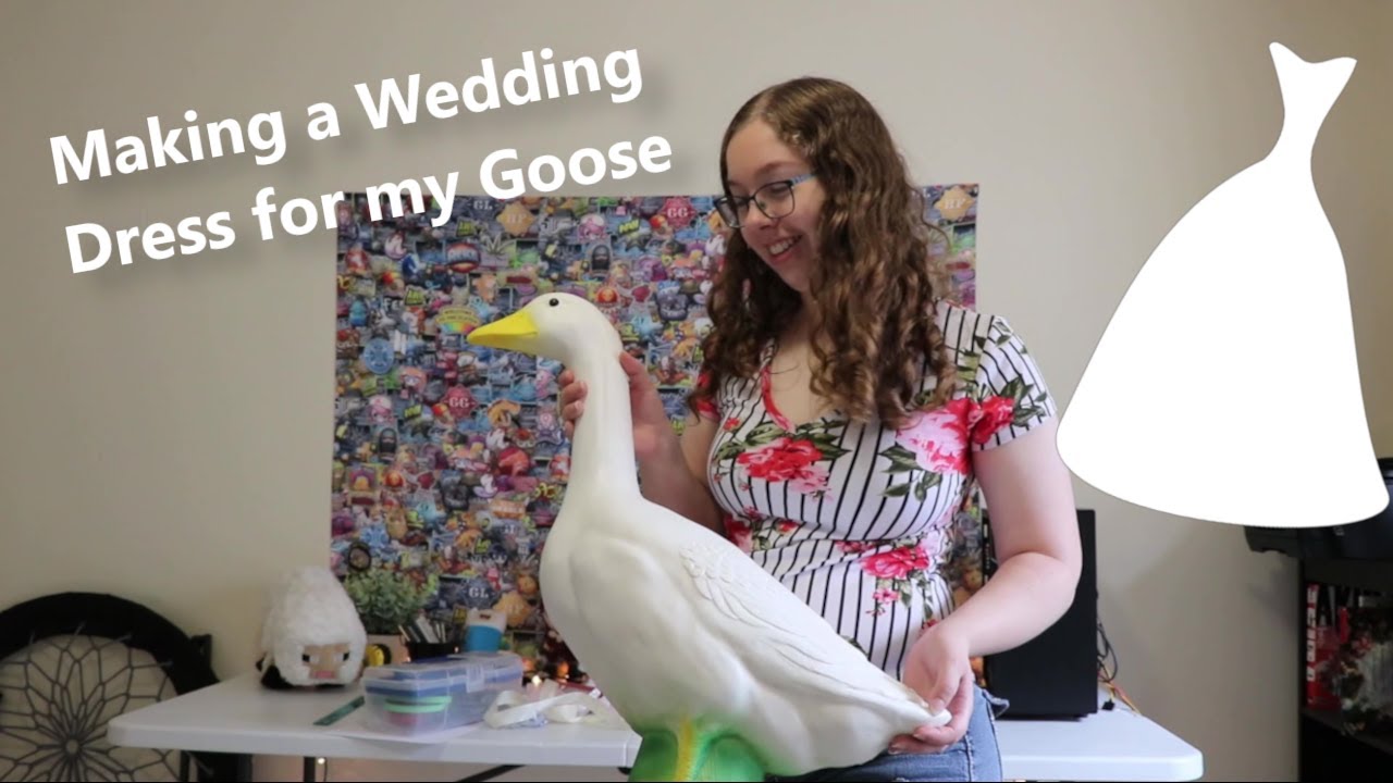 Making A Wedding Dress for My Goose - YouTube
