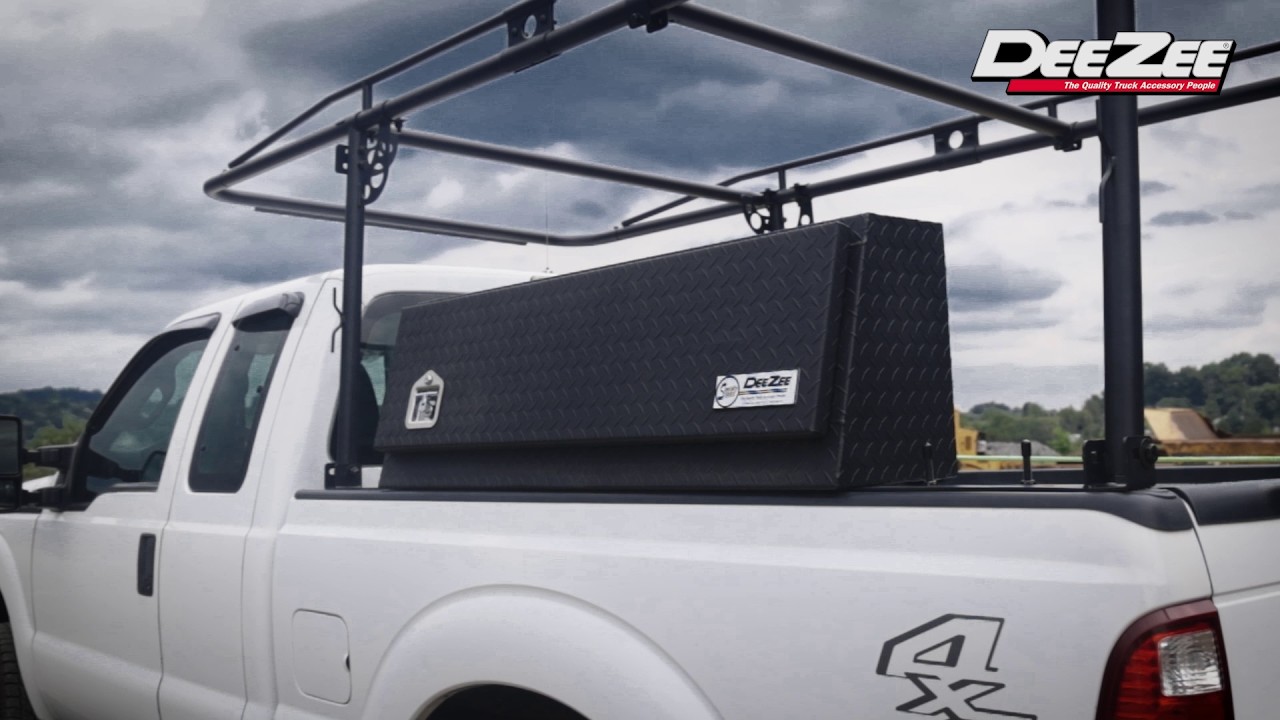 Dee Zee Angled Top Sider Tool Box - YouTube