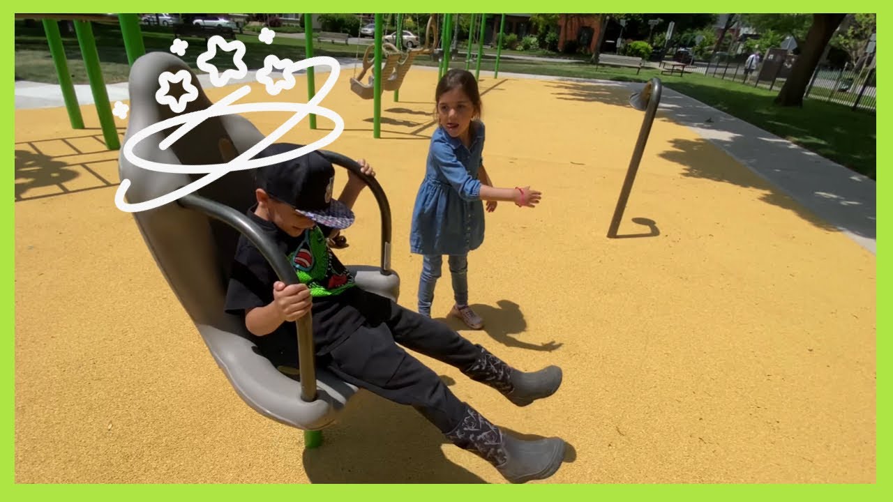 Kids Playing on BEST Spinning Chair at Outdoor Playground | HFG Kids ...