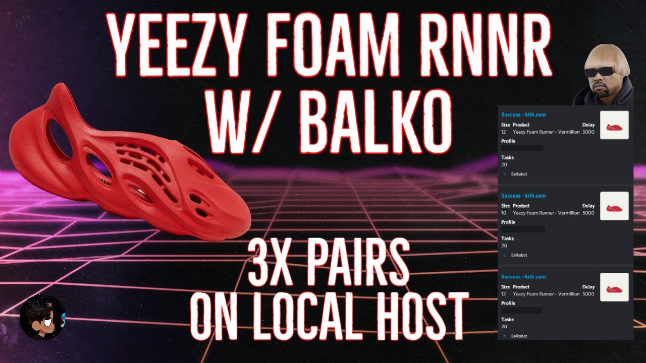 Yeezy Foam RNNR Live Cop on Local Host! /w Balko Bot - YouTube