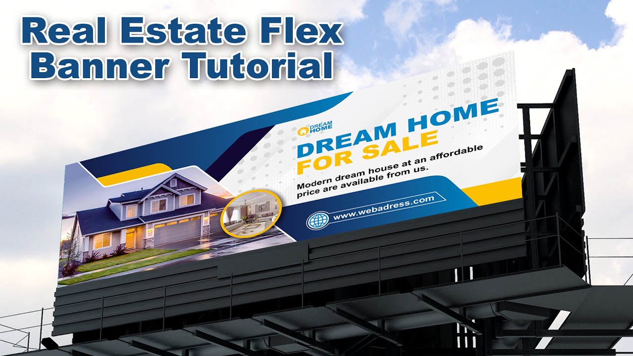 Real Estate Flex Banner Design Tutorial | Corel Draw Tutorials | SF ...