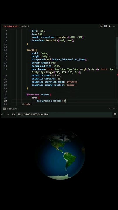 how to make Globe using html css #html #webdevelopment #viral #shorts - YouTube