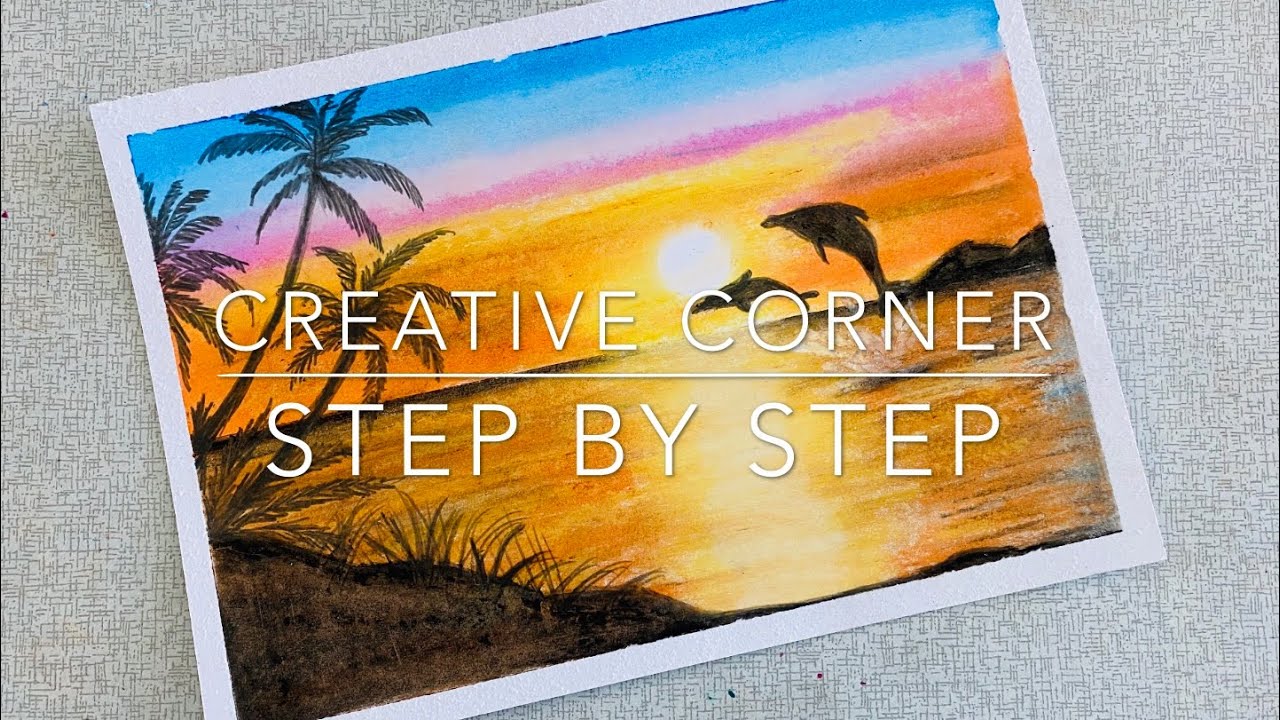 Crayon work, step by step tutorial - YouTube