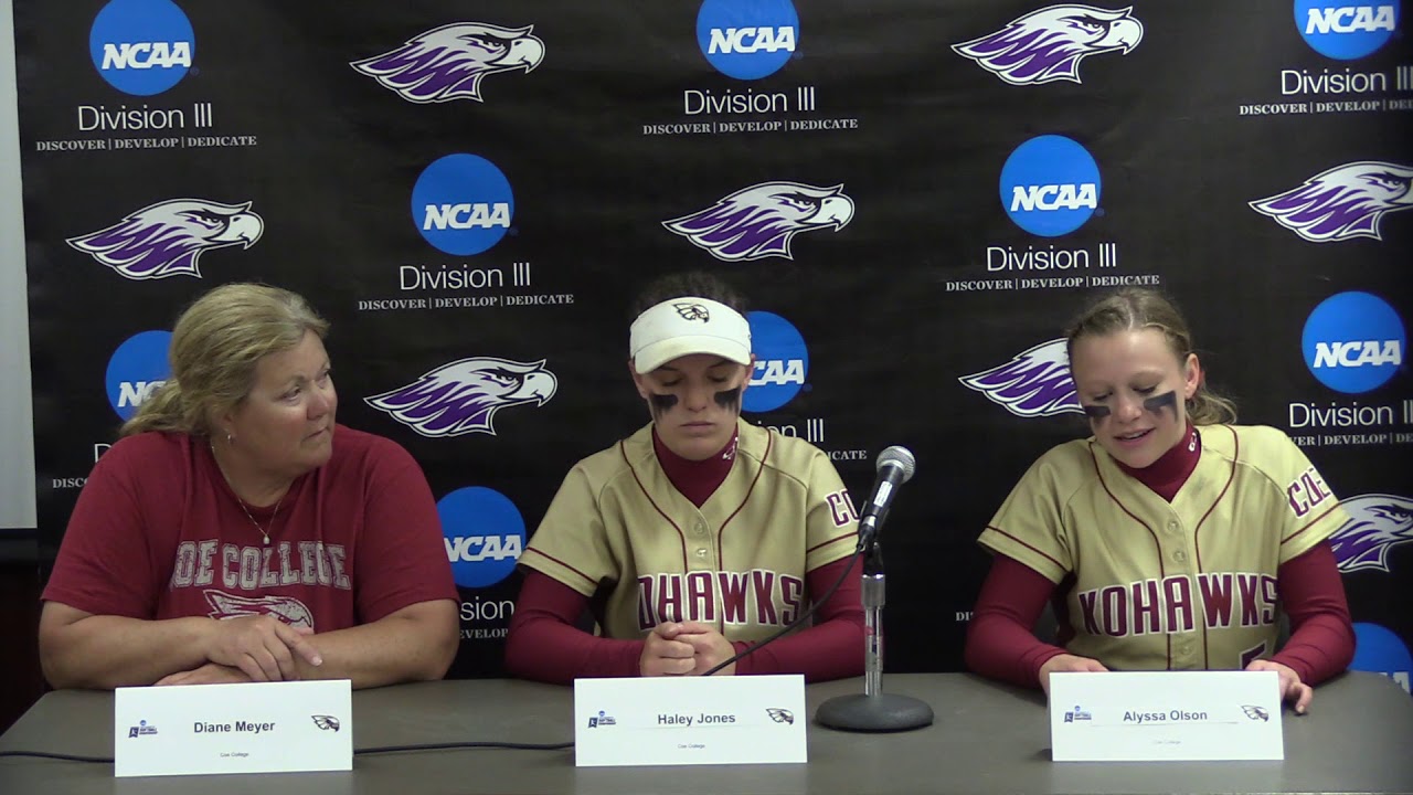 NCAA Division III Softball Championship - Whitewater Regional - Coe May ...