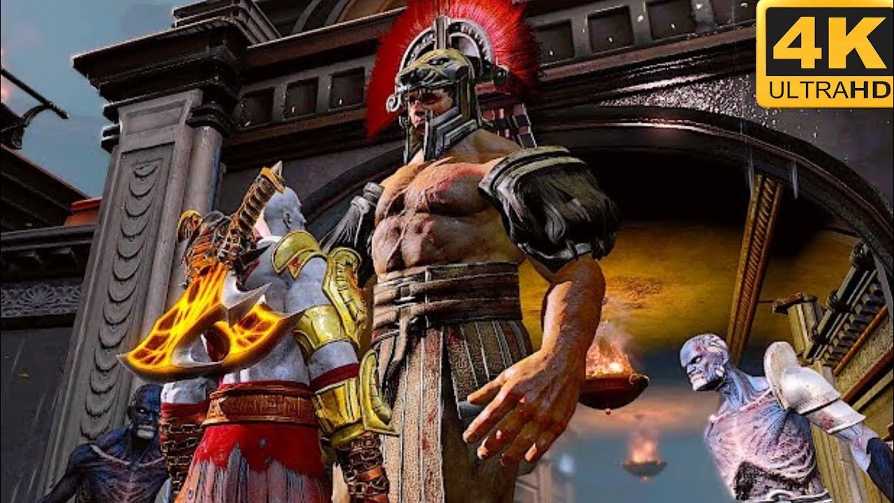 Kratos versus Hercules Boss Fight - God of War 3 Remastered (4K 60FPS ...