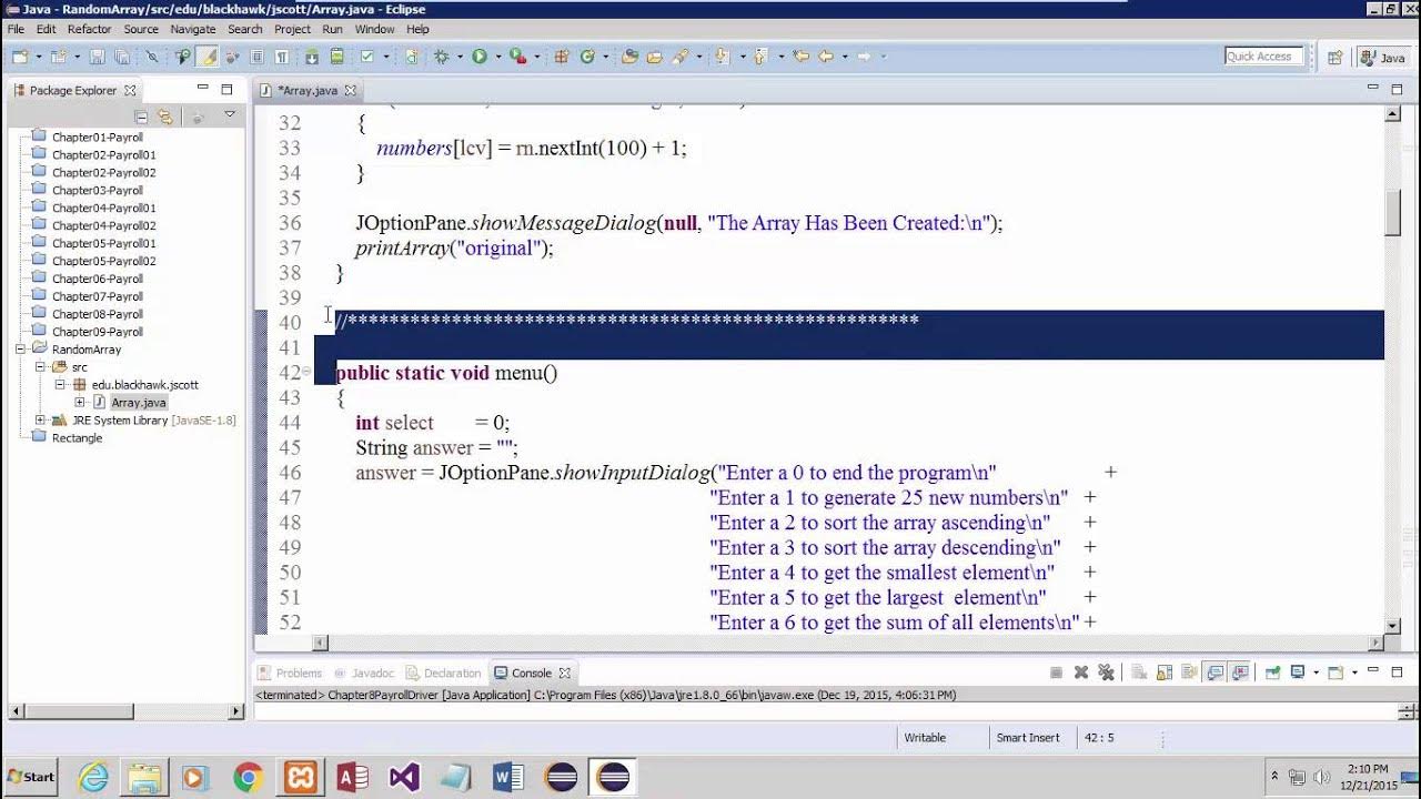 152-143 Java Chapter07 - Payroll Program - YouTube