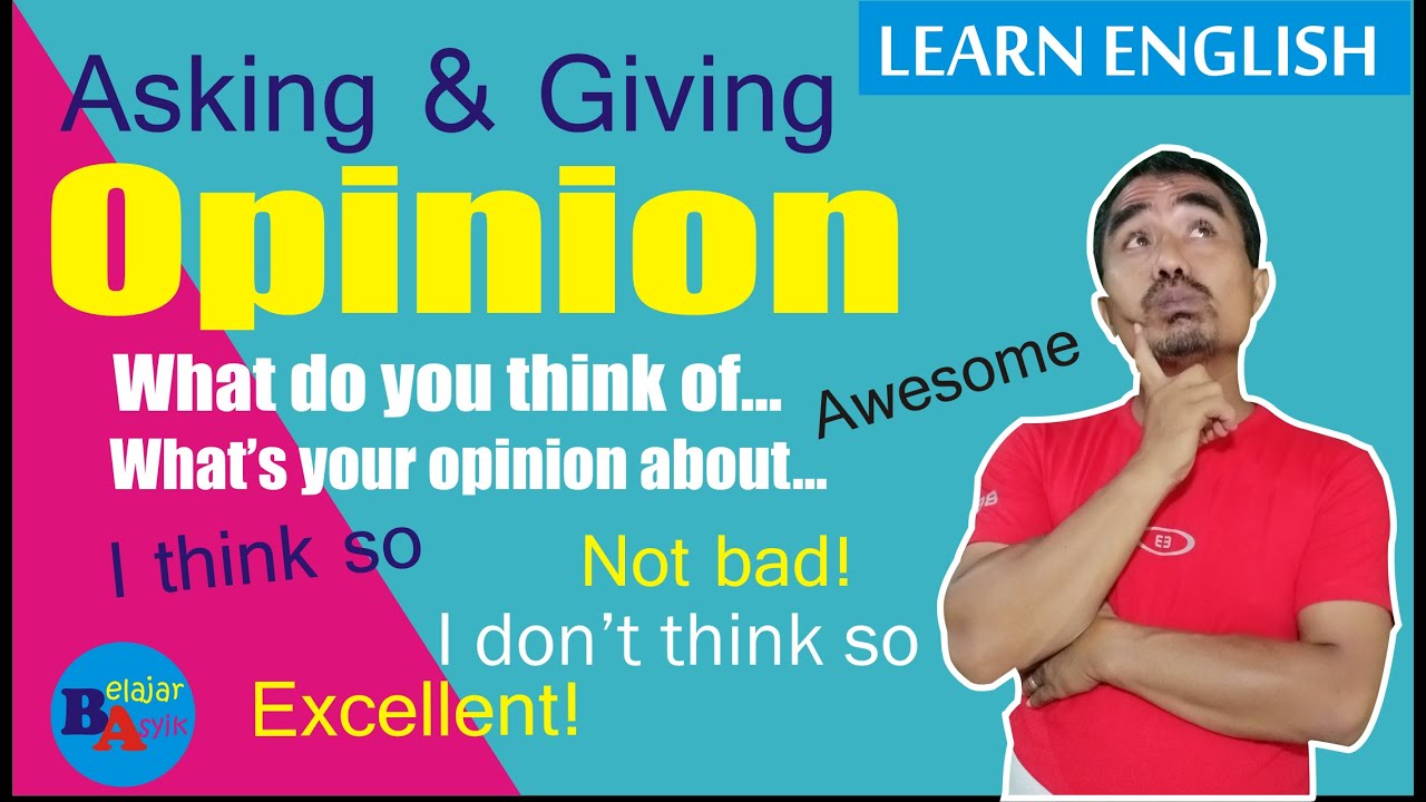 Asking and giving opinion (English Lesson) - YouTube