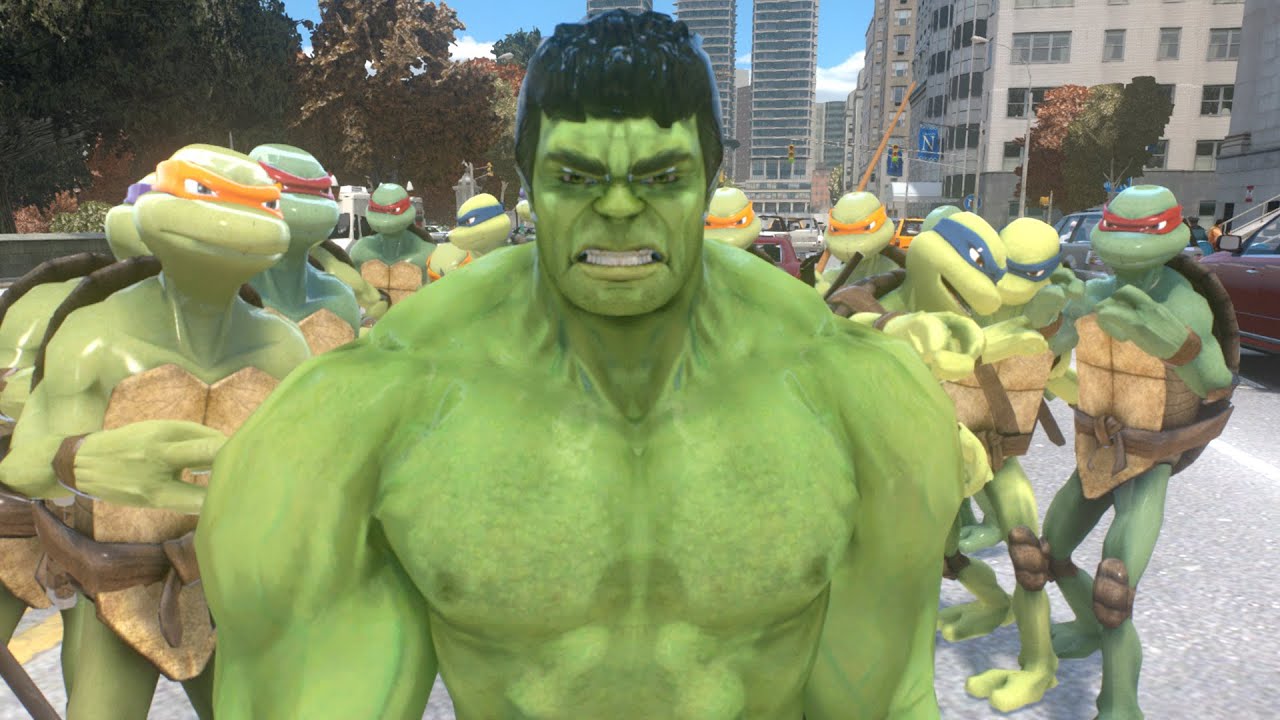 HULK vs Teenage Mutant Ninja Turtles ARMY - EPIC BATTLE - YouTube