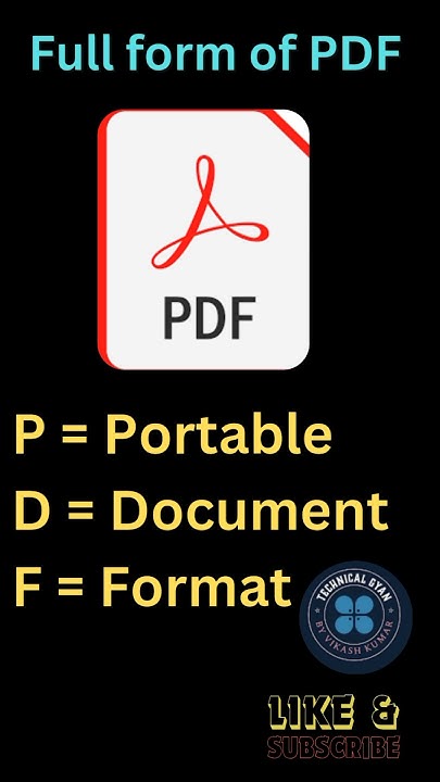Full form PDF //#computergyan #computergkknowledge #fullformofcomputer #pdf - YouTube