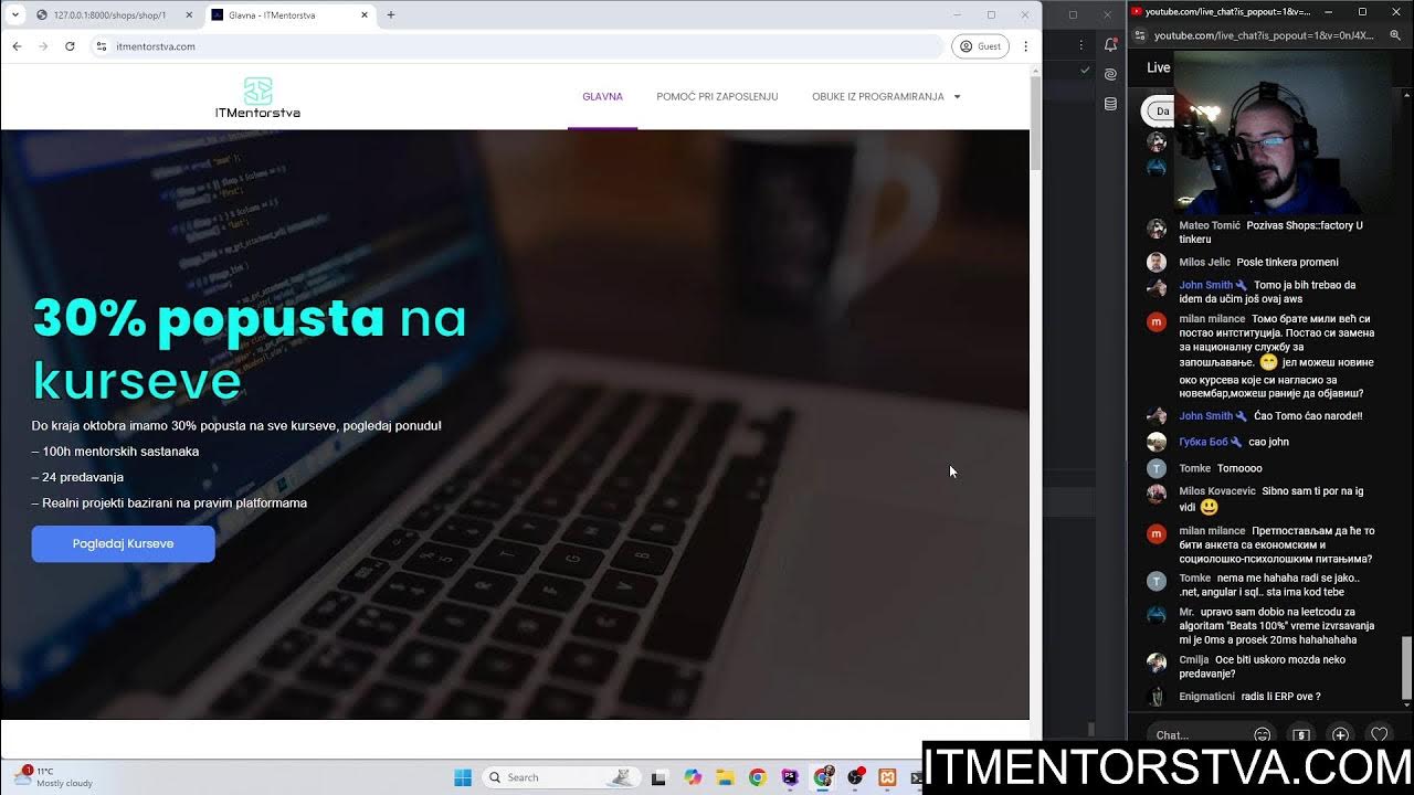 Live coding (PRAVI PROJEKAT) #programming #livecoding #live - YouTube