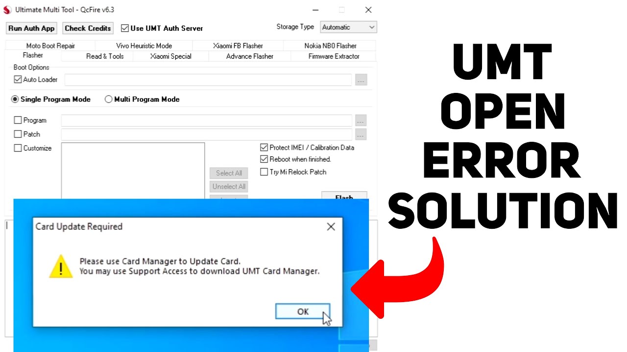 Update Card Required UMT Solution - YouTube